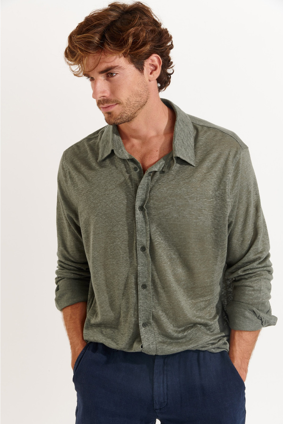 Chemise kaki JEAN LIN | Cala 1789